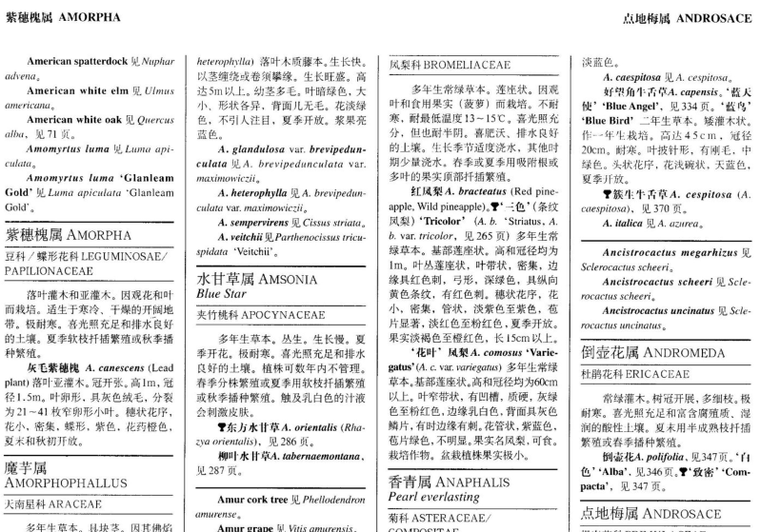 世界园林植物与花卉百科全书-植物词典A-B-园林景观培训讲义-筑龙园林景观论坛