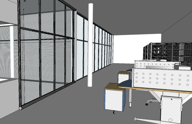 现代室内图书馆SU模型-sketchup模型-筑龙渲染表现论坛