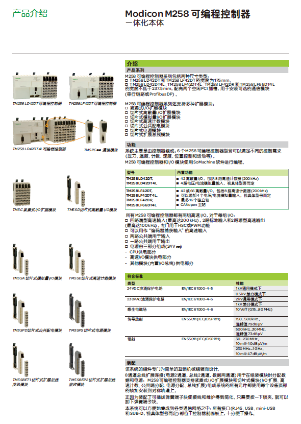 施耐德Modicon M258可编程控制器产品手册-电气培训讲义-筑龙电气工程论坛
