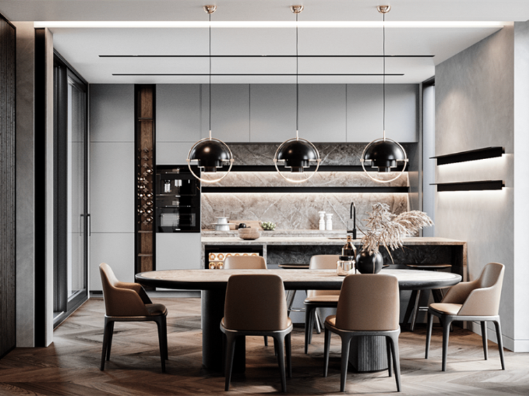 现代轻奢风的住宅-Mario stoica-家装住宅装修设计案例-筑龙室内设计论坛