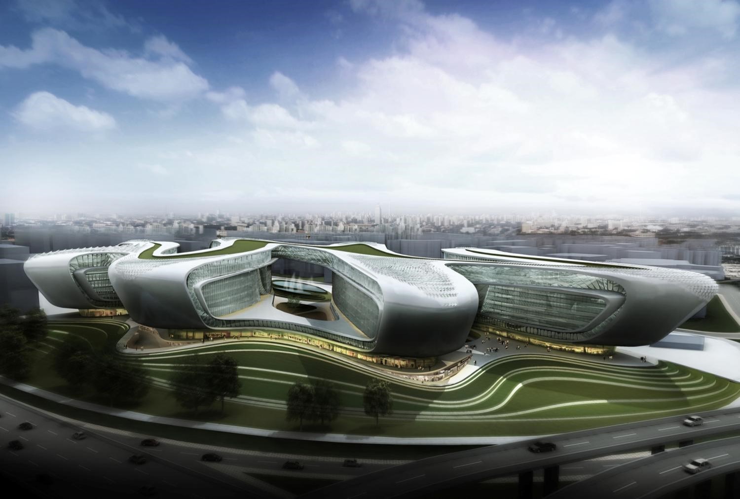 [上海]扎哈凌空SOHO建筑设计方案文本-办公建筑-筑龙建筑设计论坛