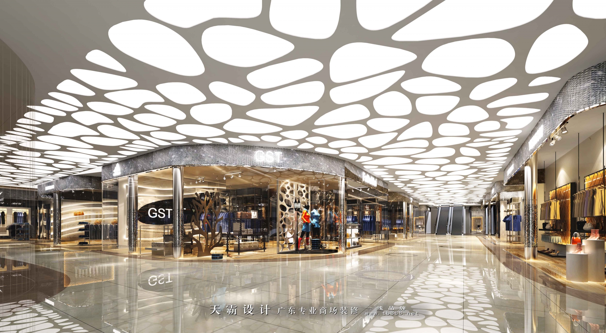 独特性及实用性一体的商场装修效果图-建筑设计作品-筑龙建筑设计论坛