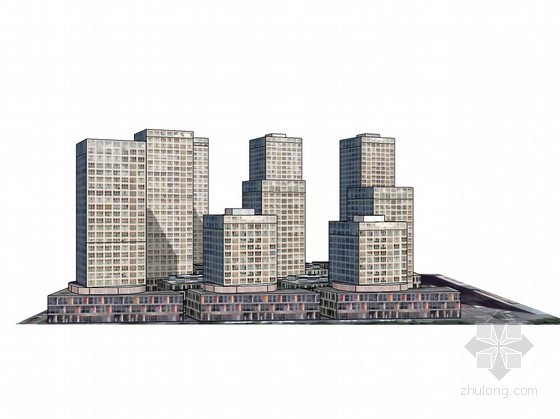 建外soho-sketchup模型-筑龙渲染表现论坛