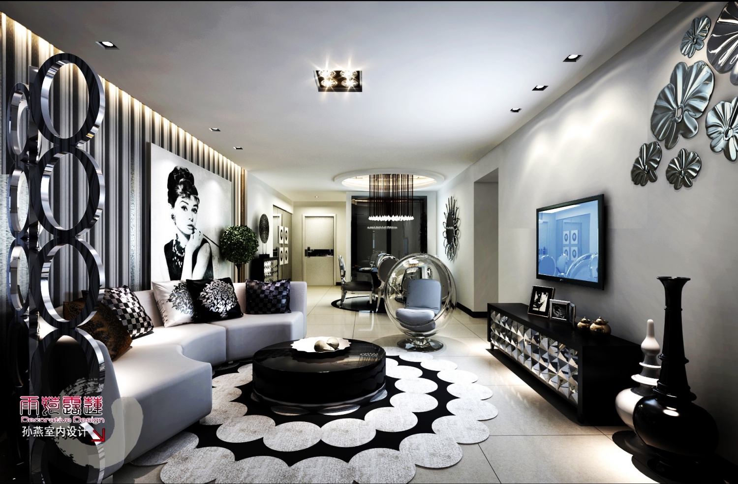 天府壹号时尚浪漫风格样板房-室内设计作品-筑龙室内设计论坛